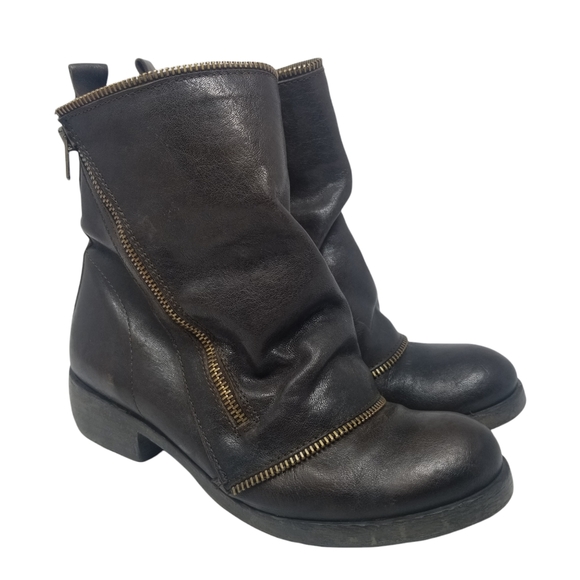 Massimo Matteo | Shoes | Rare Massimo Mateo Asymmetrical Dark Burnt ...